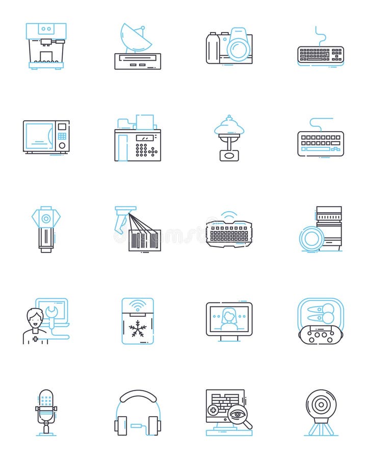 Technology Improvements Linear Icons Set. Advancements, Upgrades ...