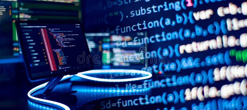 It Technology Industry Concept Development of Programming and Coding ...