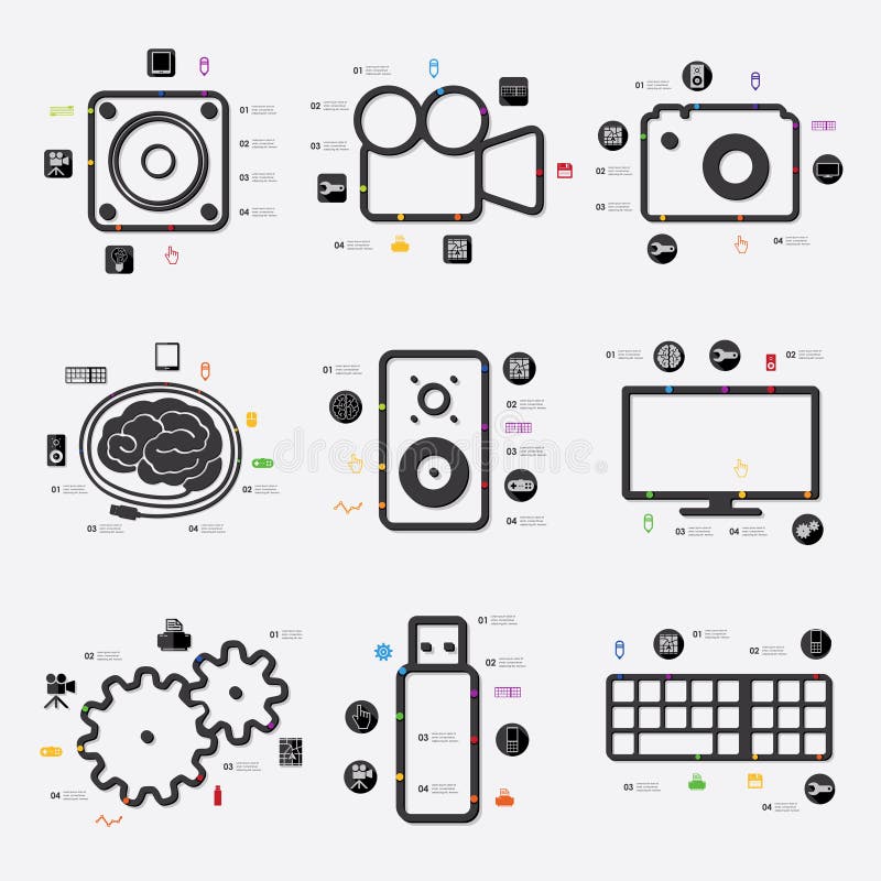 Technology infographic stock vector. Illustration of digital - 51932301