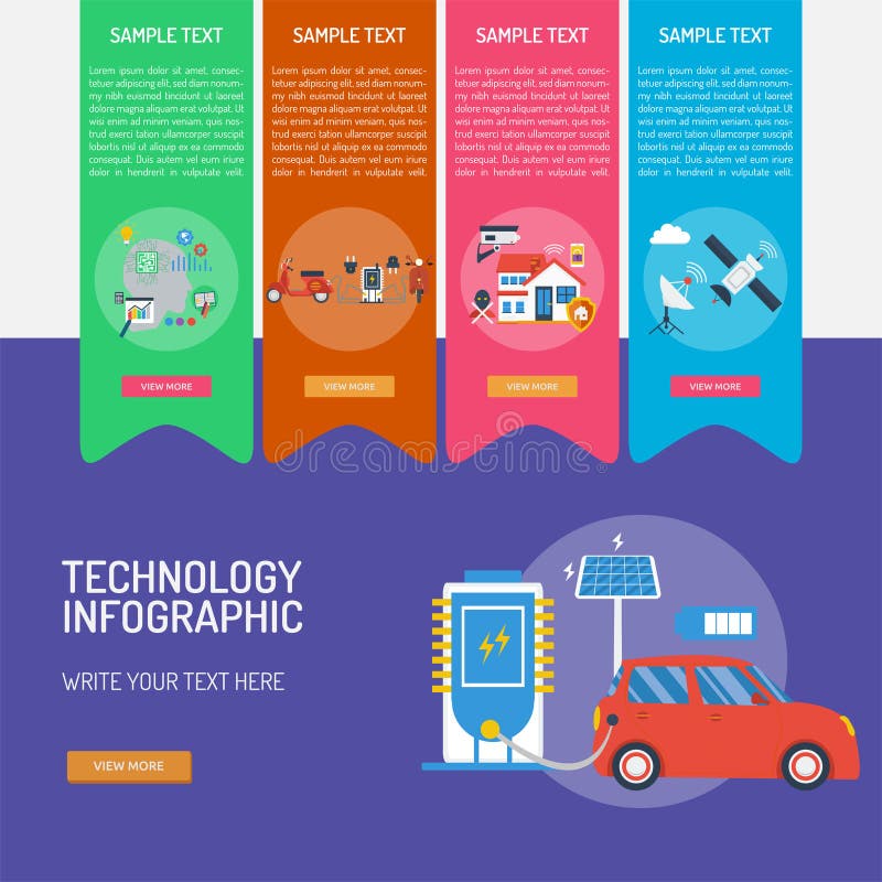 Technology Infographic Design Stock Vector - Illustration of ...