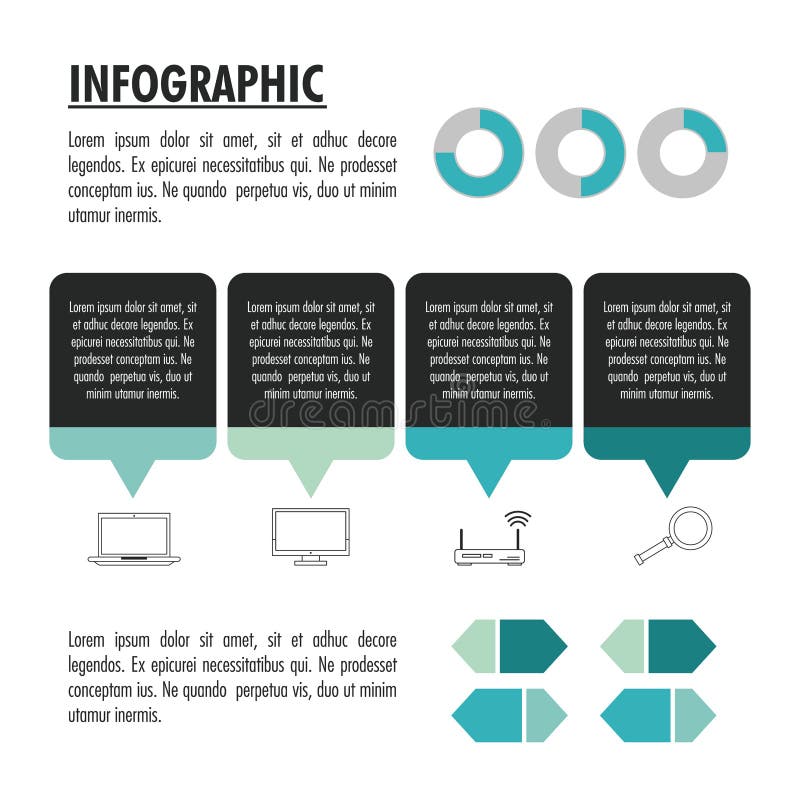 Technology Infographic with Statistics Design Stock Vector ...