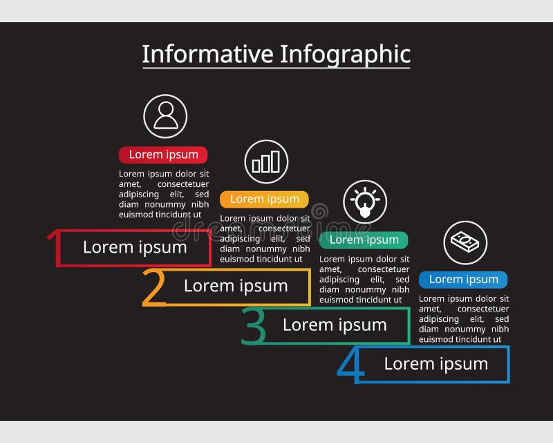 Technology Infographic Template for Business with 4 Elements ...