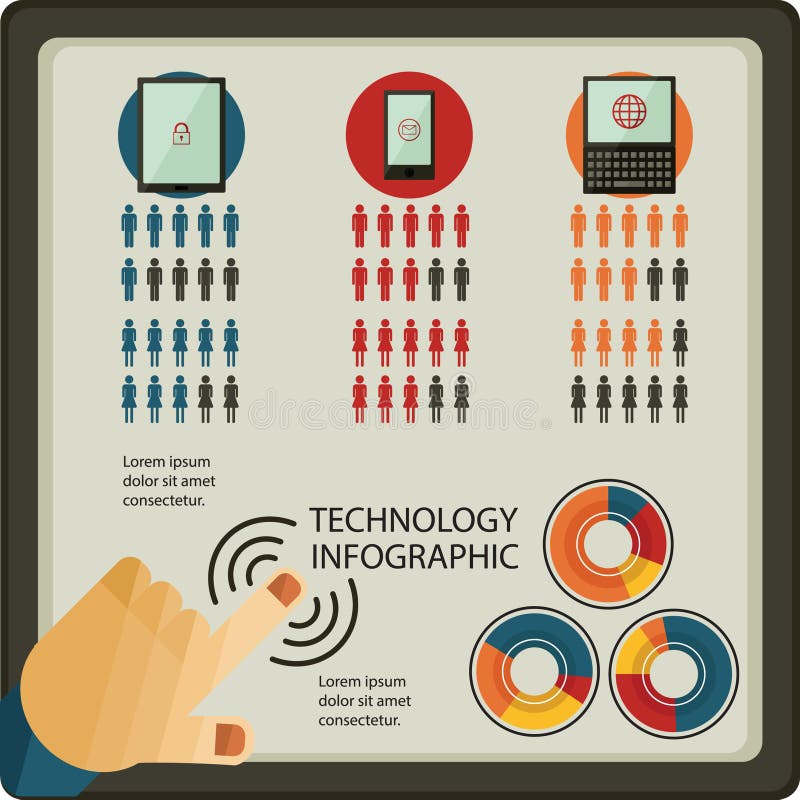 Technology Infographic. Vector Illustration Decorative Design Stock ...