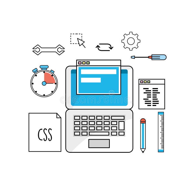 Technology Information Programming System Code Stock Vector ...