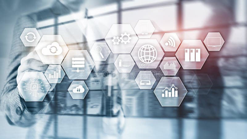 Technology Infrastructure Cloud Technology and Communication. Stock ...