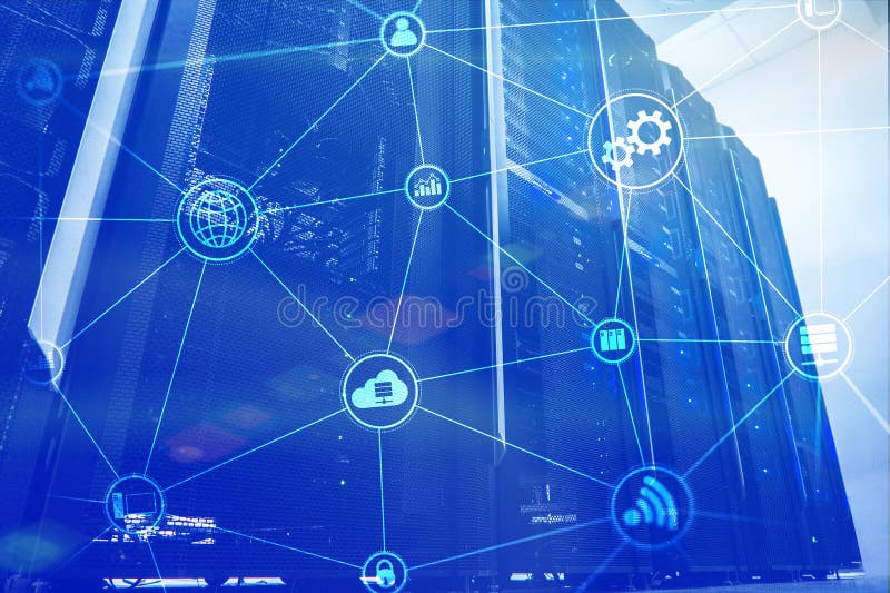 Technology Infrastructure Cloud Technology and Communication. Server ...