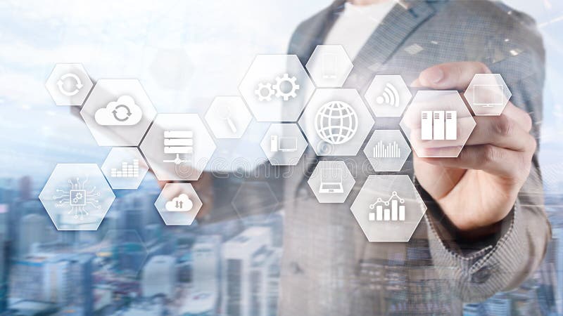 Technology Infrastructure Cloud Technology and Communication. Business ...