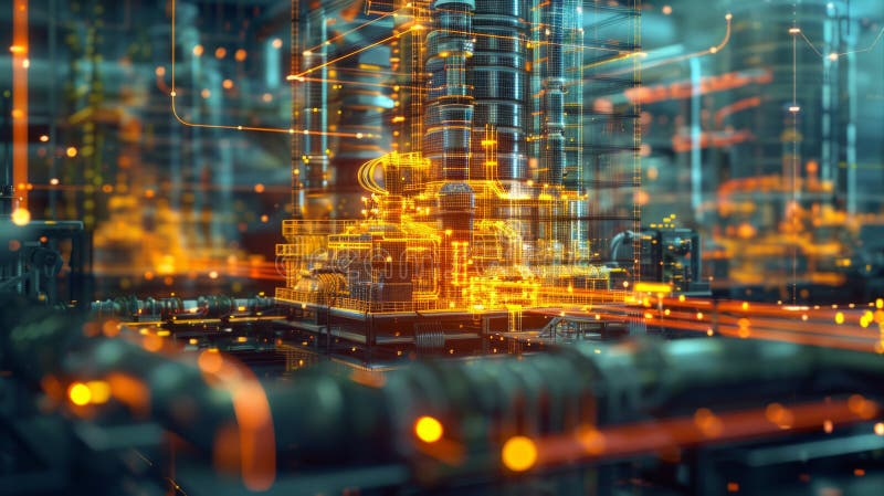 Technology Infrastructure, the Image Depicts a Complex Digital ...