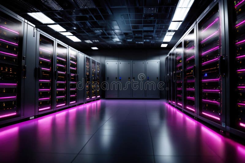 Technology Infrastructure Concept. Data Centers, Servers and Infrastructure for Digital ...