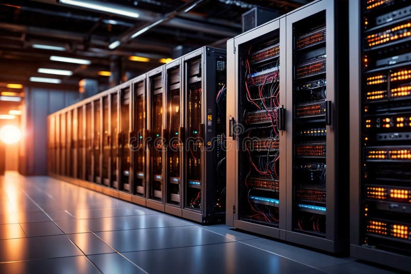 Technology Infrastructure Concept. Data Centers, Servers and Infrastructure for Digital ...