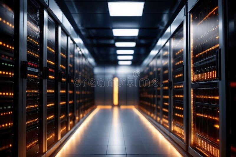 Technology Infrastructure Concept. Data Centers, Servers and ...