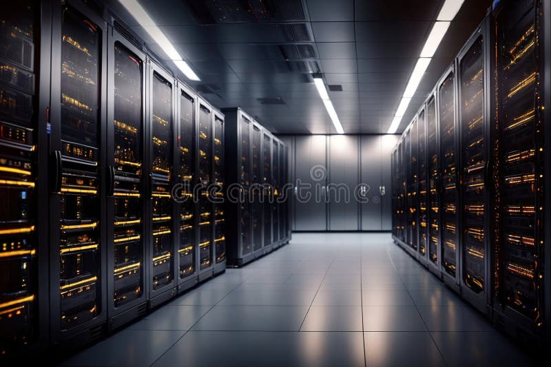 Technology Infrastructure Concept. Data Centers, Servers and ...