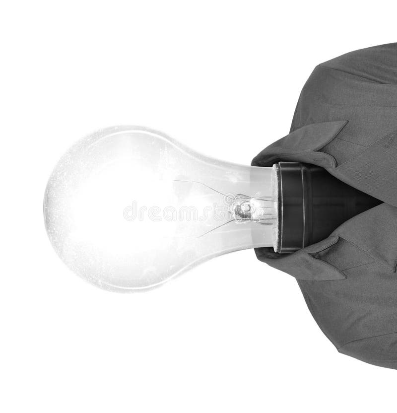 Technology Innovation Concept; Light Bulb Man with Bright Idea Stock ...