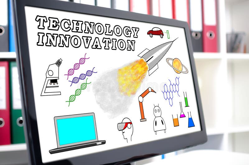 Technology Innovation Concept on a Computer Screen Stock Photo - Image ...