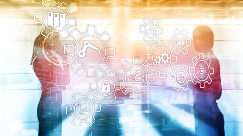 Technology Innovation and Process Automation. Smart Industry 4.0. Stock ...