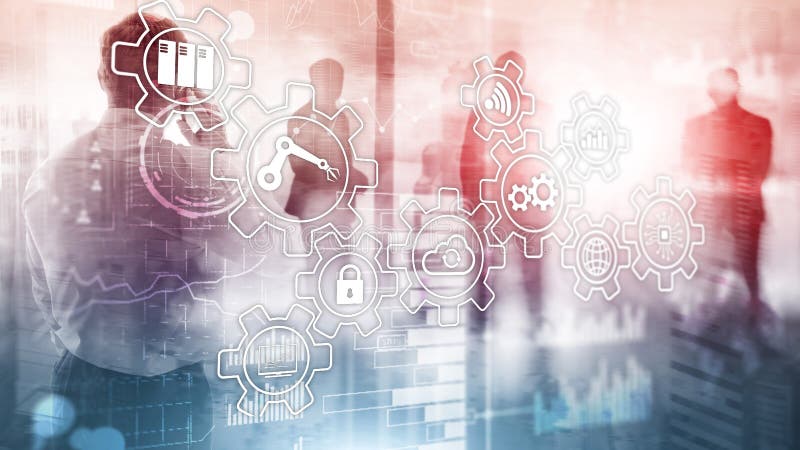 Technology Innovation and Process Automation. Smart Industry 4.0. Stock ...