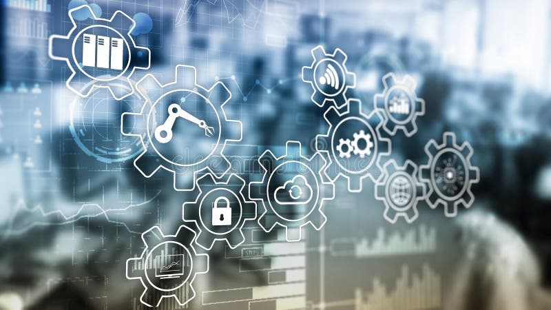 Technology Innovation and Process Automation. Smart Industry 4.0. Stock ...