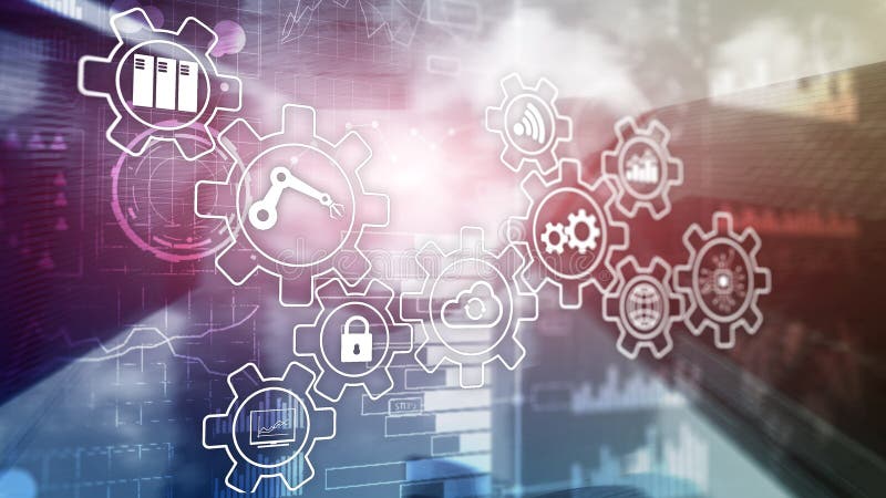 Technology Innovation and Process Automation. Smart Industry 4.0. Stock ...