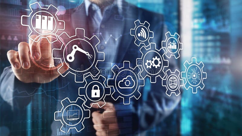 Technology Innovation and Process Automation. Smart Industry 4.0. Stock ...