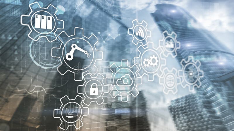 Technology Innovation and Process Automation. Smart Industry 4.0 Stock ...