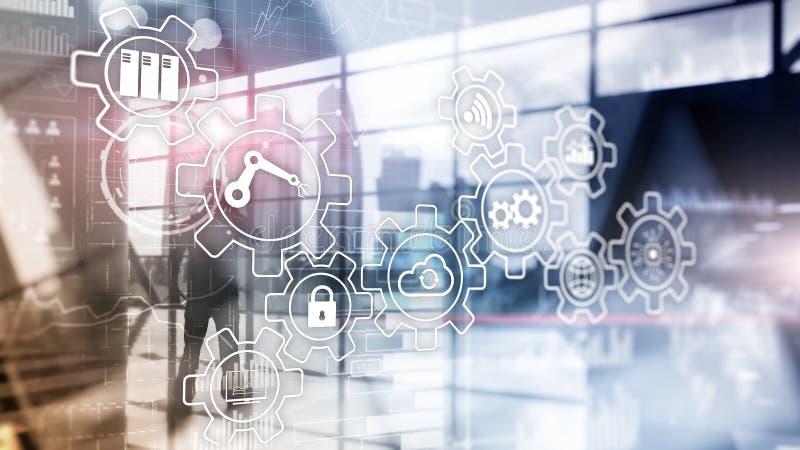 Technology Innovation and Process Automation. Smart Industry 4.0. Stock ...