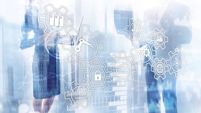 Technology Innovation and Process Automation. Smart Industry 4 Stock ...