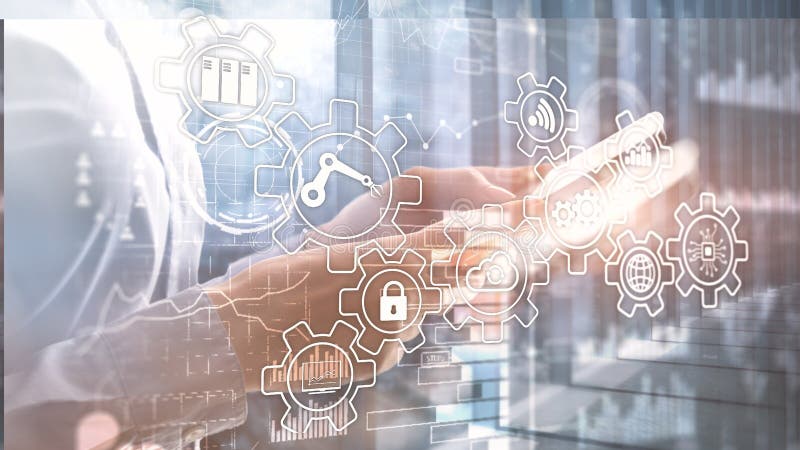 Technology Innovation and Process Automation. Smart Industry 4.0. Stock ...