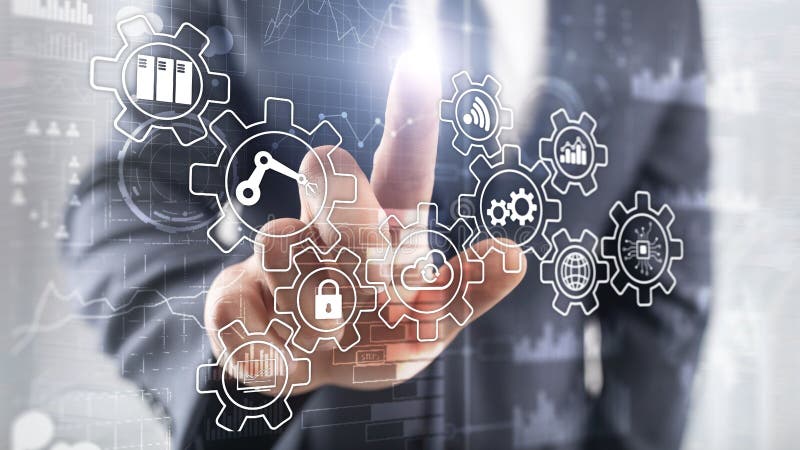 Technology Innovation and Process Automation. Smart Industry 4.0. Stock ...