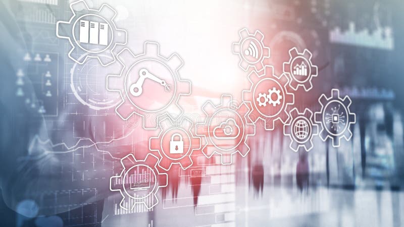 Technology Innovation and Process Automation. Smart Industry 4.0. Stock ...