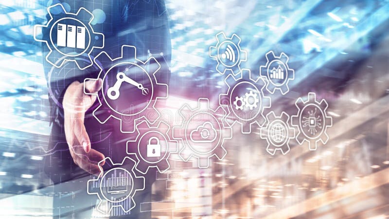 Technology Innovation and Process Automation. Smart Industry 4 Stock ...