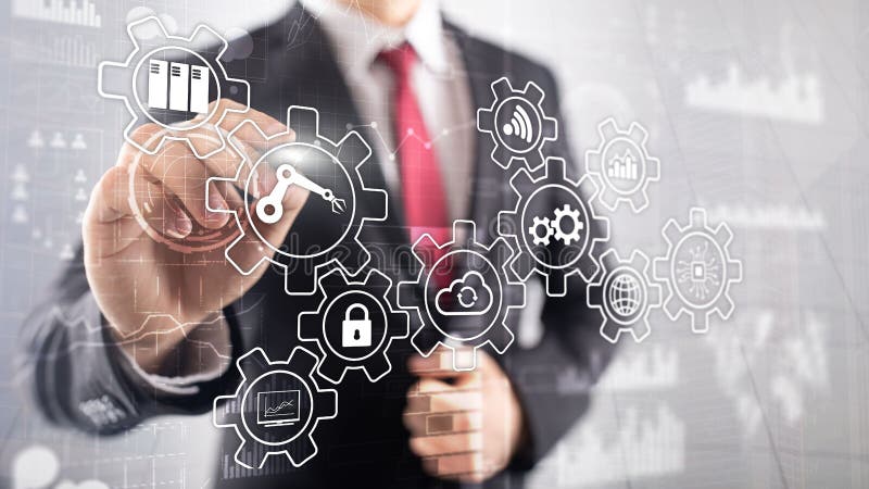 Technology Innovation and Process Automation. Smart Industry 4.0. Stock ...