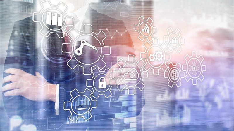 Technology Innovation and Process Automation. Smart Industry 4 Stock ...