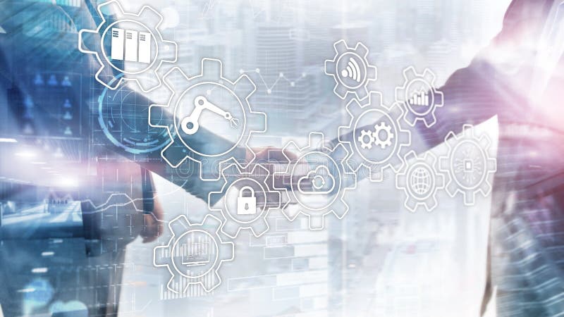 Technology Innovation and Process Automation. Smart Industry 4.0. Stock ...