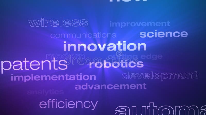 Technology and Innovation Words Loop Stock Footage - Video of logic ...