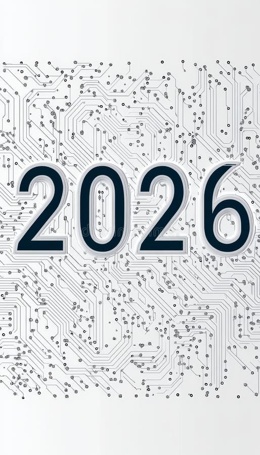2026 Technology and Innovation Year 2026 on an Abstract Technology ...