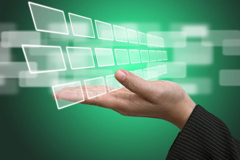 Virtual Technology Touch Screen Interface Stock Illustration ...