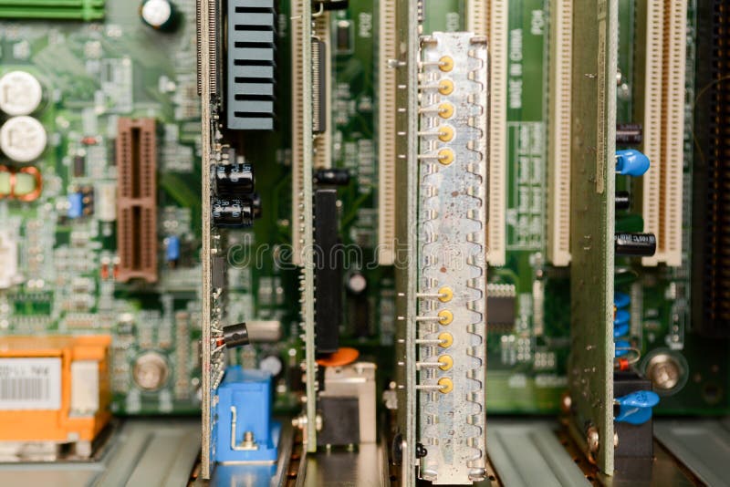 Technology Inside a Computer Stock Photo - Image of cables, future ...