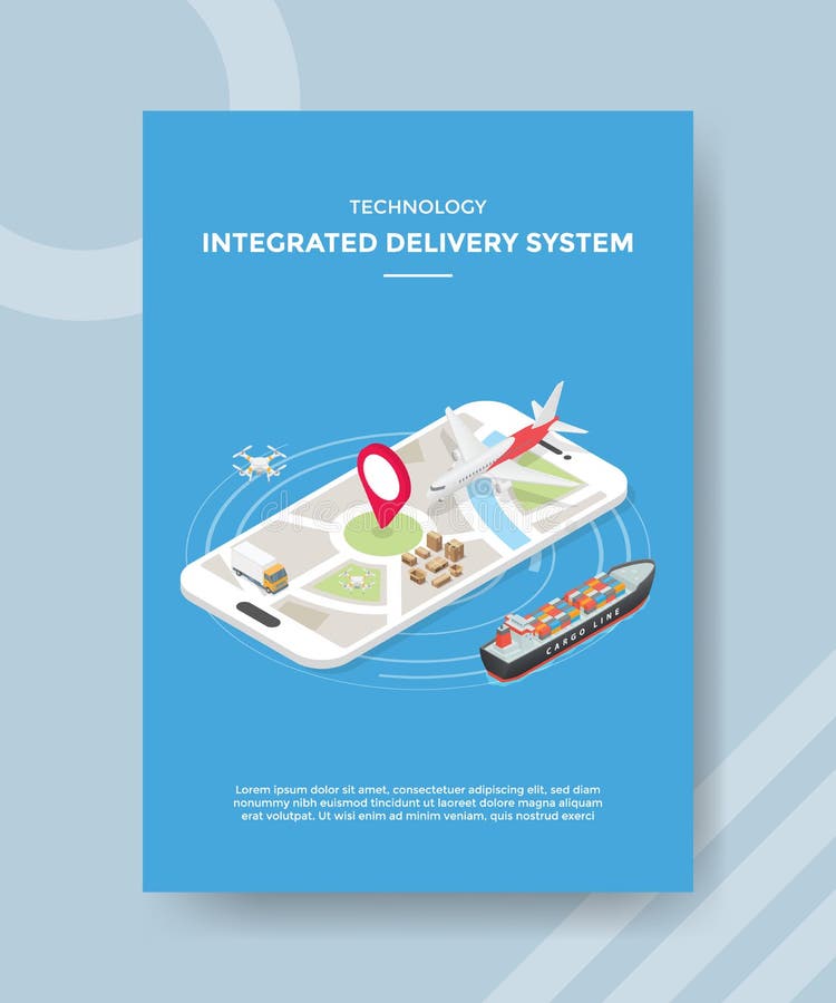 Technology Integrated Delivery System Truck Plane Pointer Location Box ...
