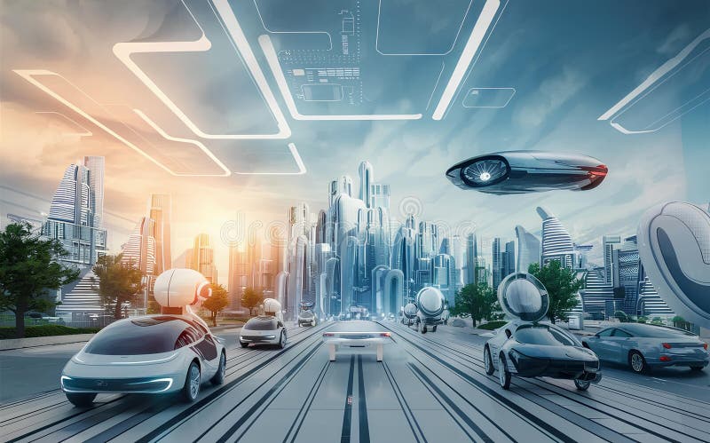 Technology Integrated Seamlessly into Everyday Life Stock Illustration ...