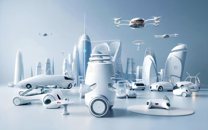 Technology Integrated Seamlessly into Everyday Life Stock Illustration ...