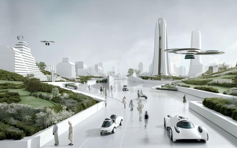 Technology Integrated Seamlessly into Everyday Life Stock Illustration ...