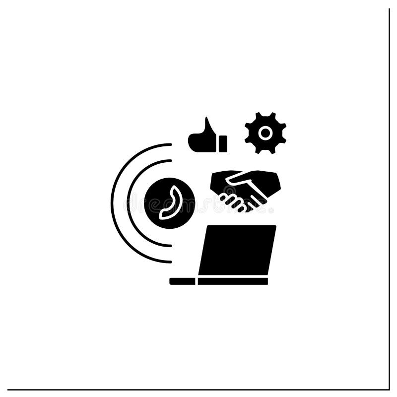 Technology Integration Glyph Icon Stock Vector - Illustration of glyph ...