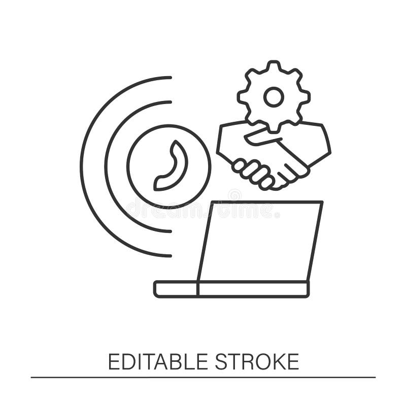 Technology Integration Line Icon Stock Vector - Illustration of ...