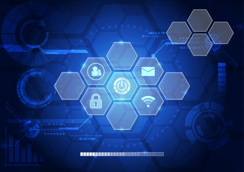 Technology Interface Future Concept Background. Vector Illustration ...