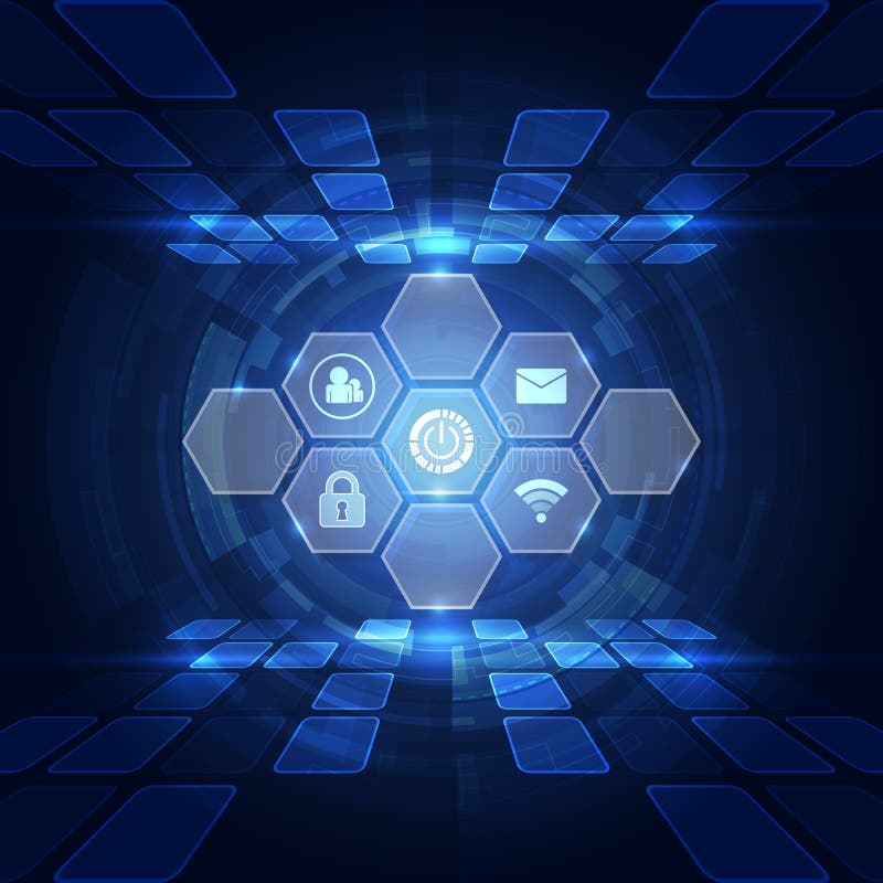 Technology Interface Future Concept Background. Vector Illustration ...