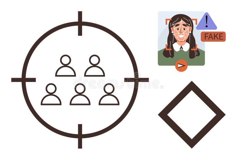 Facial Recognition, Social Targeting, and Identification Concept with ...