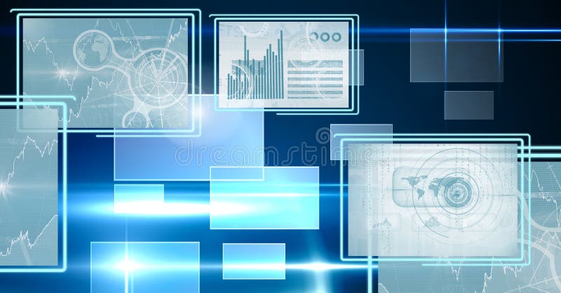 Technology Interface Panels Stock Illustration - Illustration of ...