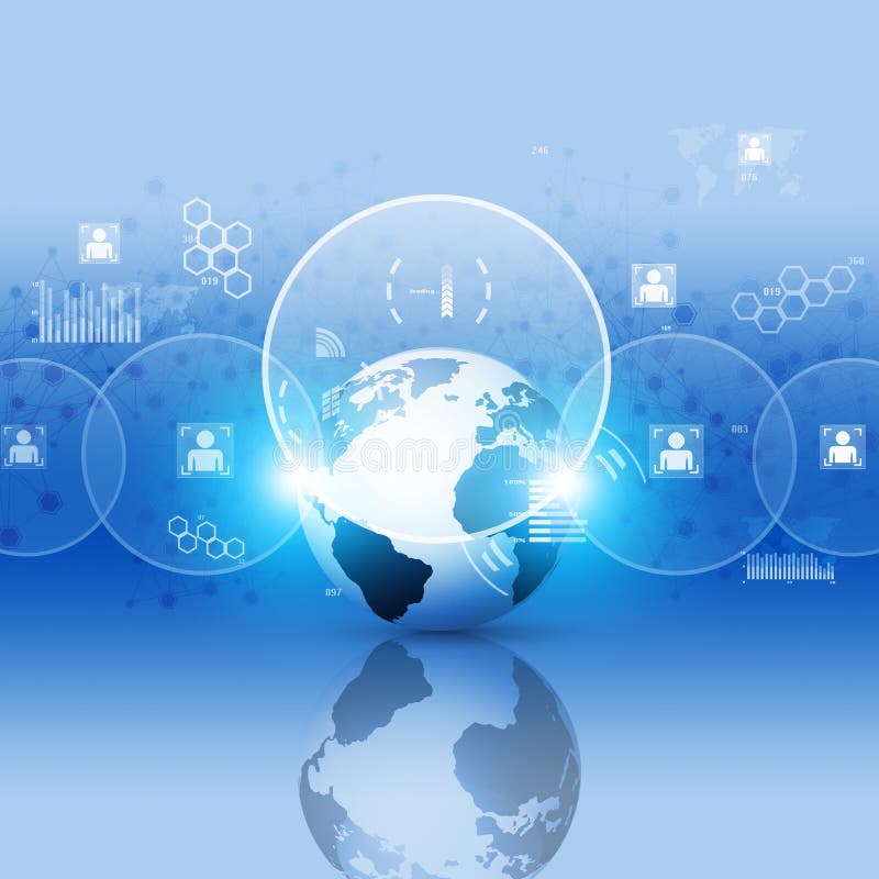 Technology Internet Interface Stock Illustration - Illustration of ...