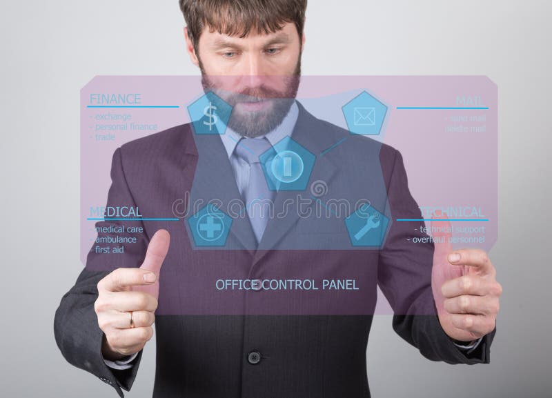 Technology, Internet and Networking Concept - Businessman Holding a ...