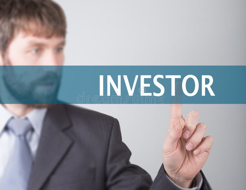 Technology, Internet and Networking Concept - Businessman Presses ...